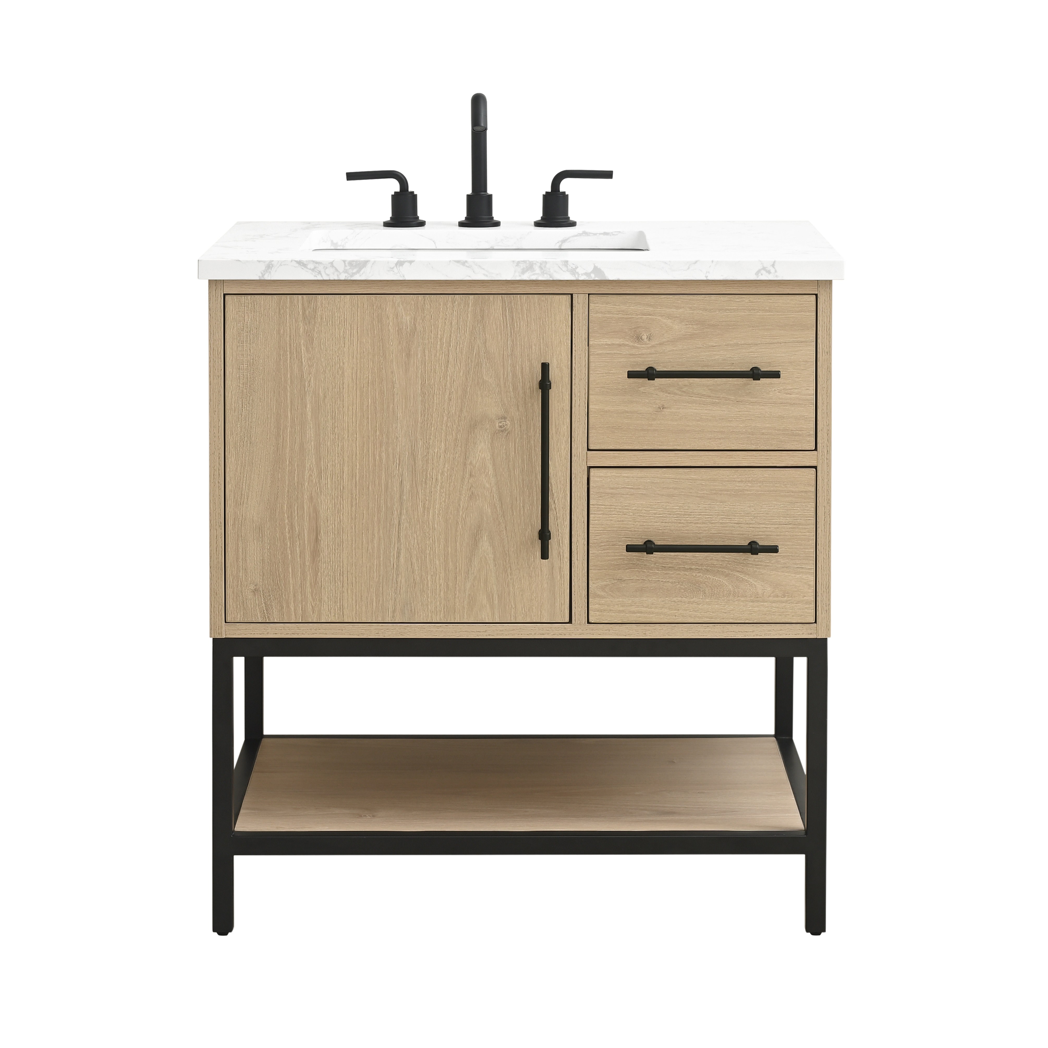 Ebern Designs Cherita 30" Single Bathroom Vanity With Engineered Stone ...