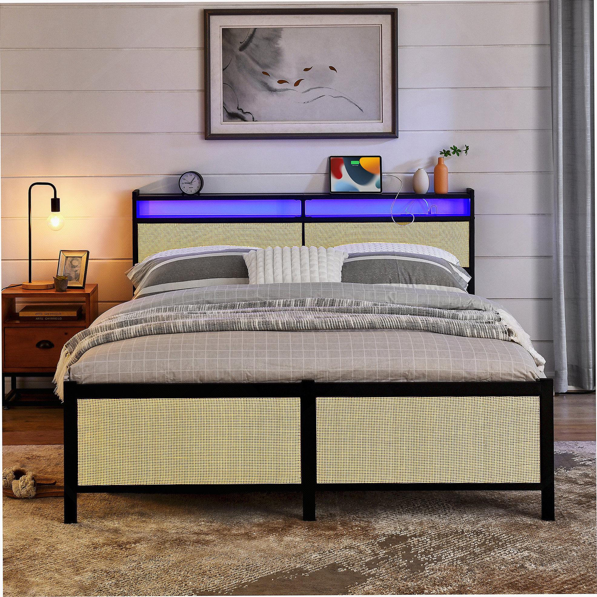 Wrought Studio™ iron bed frame, metal bed frame, wrought iron bed frame ...