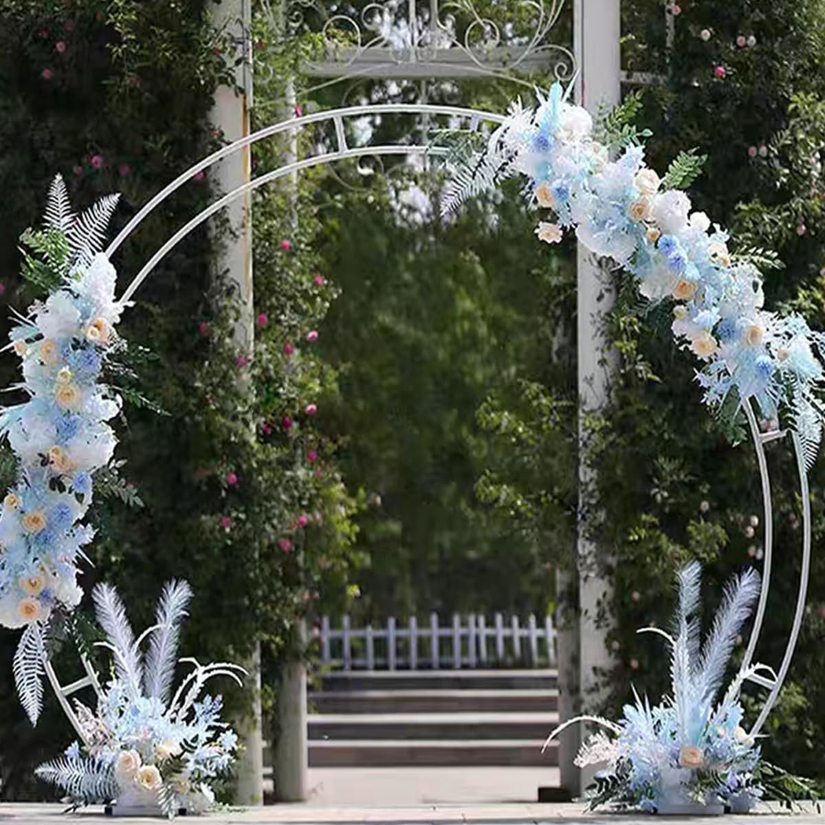 IFBECT 6.5 Foot Metal Double Round Arch Backdrop Stand | Wayfair