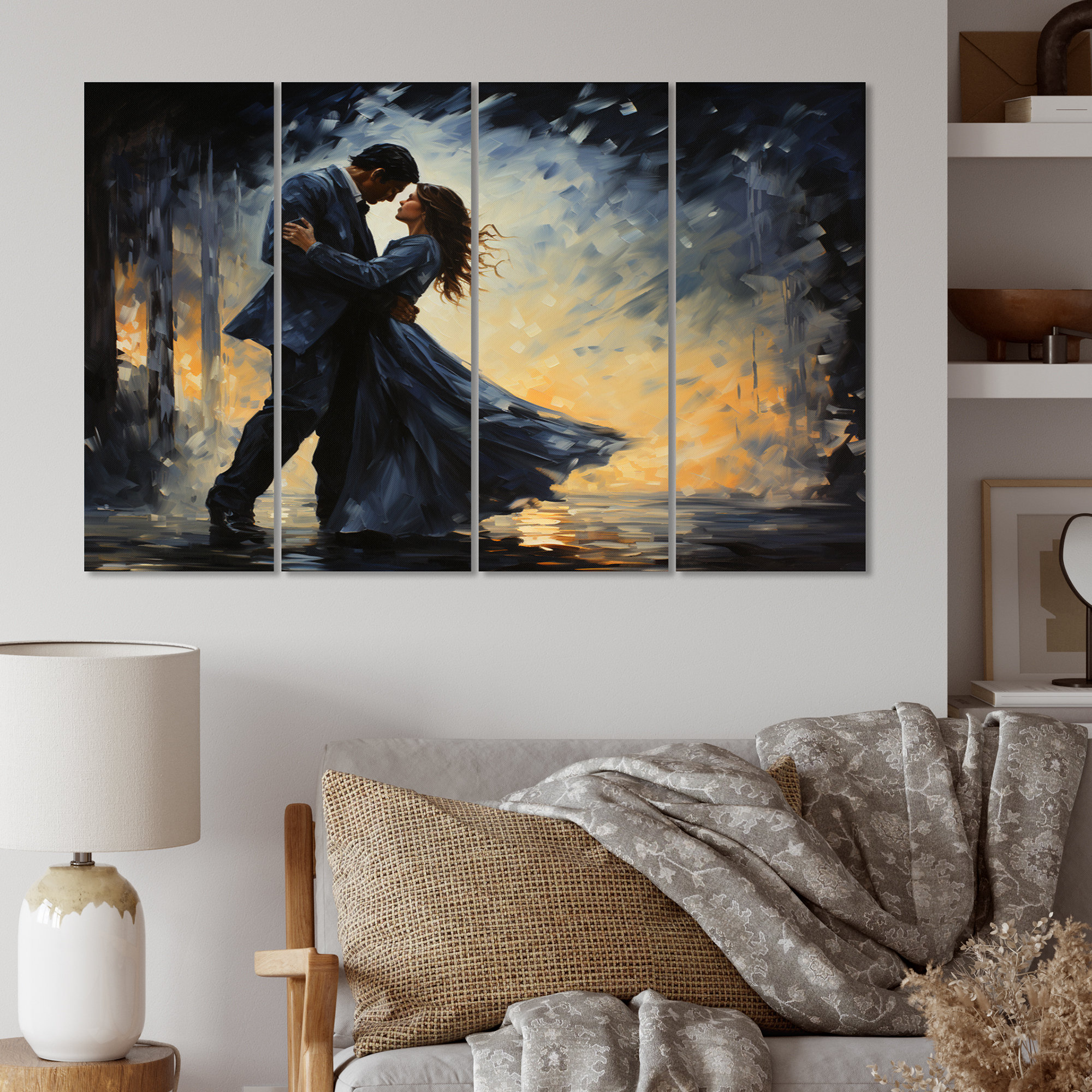 Red Barrel Studio® Romantic Couple Landscape Dancing In Park I On ...