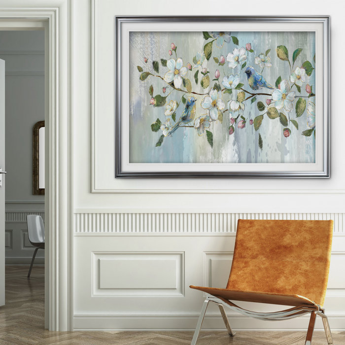 Winston Porter Painterly Spring Framed On Paper Print & Reviews | Wayfair