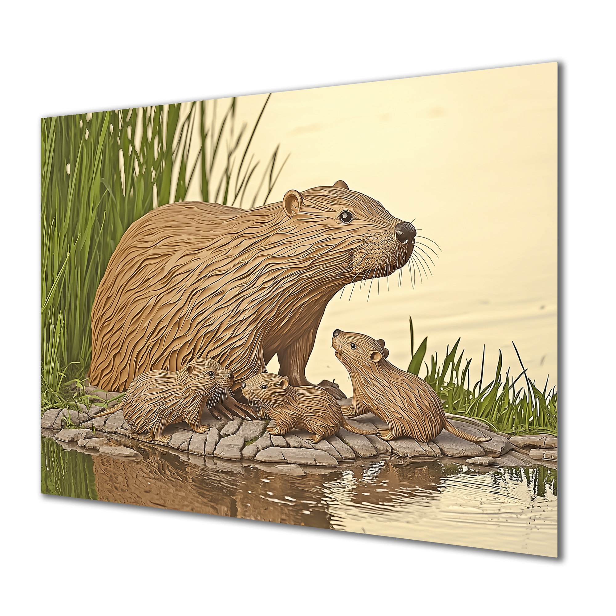 Ophelia & Co. Beaver Lake Scene In Summer II - Animals Metal Wall Art ...