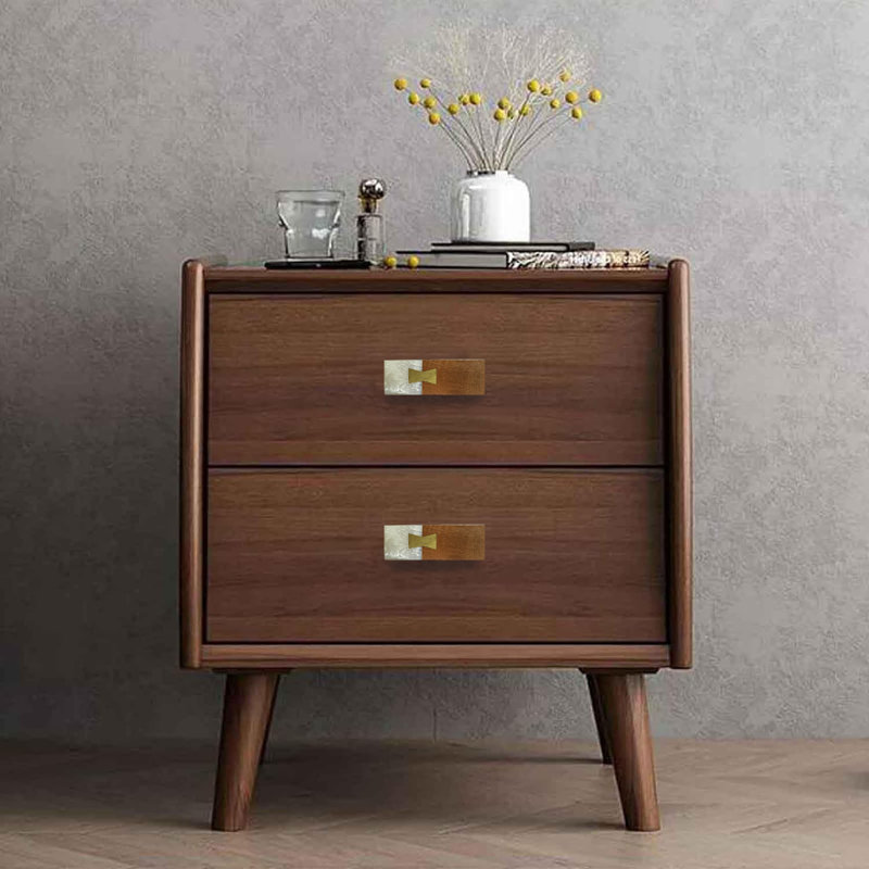 Perilla Home 2.5" Width Wooden Rectangle Inlay Knob | Wayfair