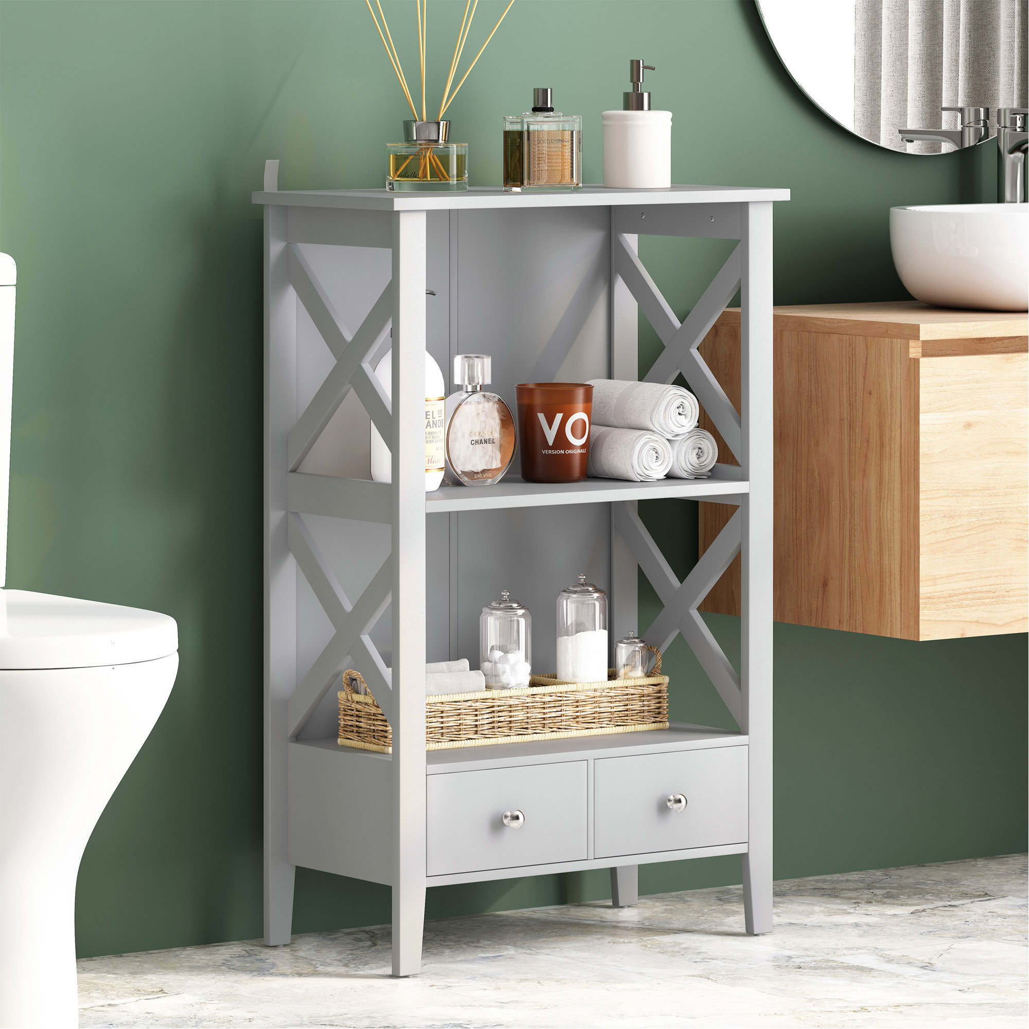 Breakwater Bay 2 DRAWER STORAGE RACK | Wayfair