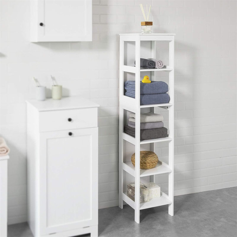 Ebern Designs Katesha Free-Standing Bathroom Shelves Storage Cbinet W11 ...