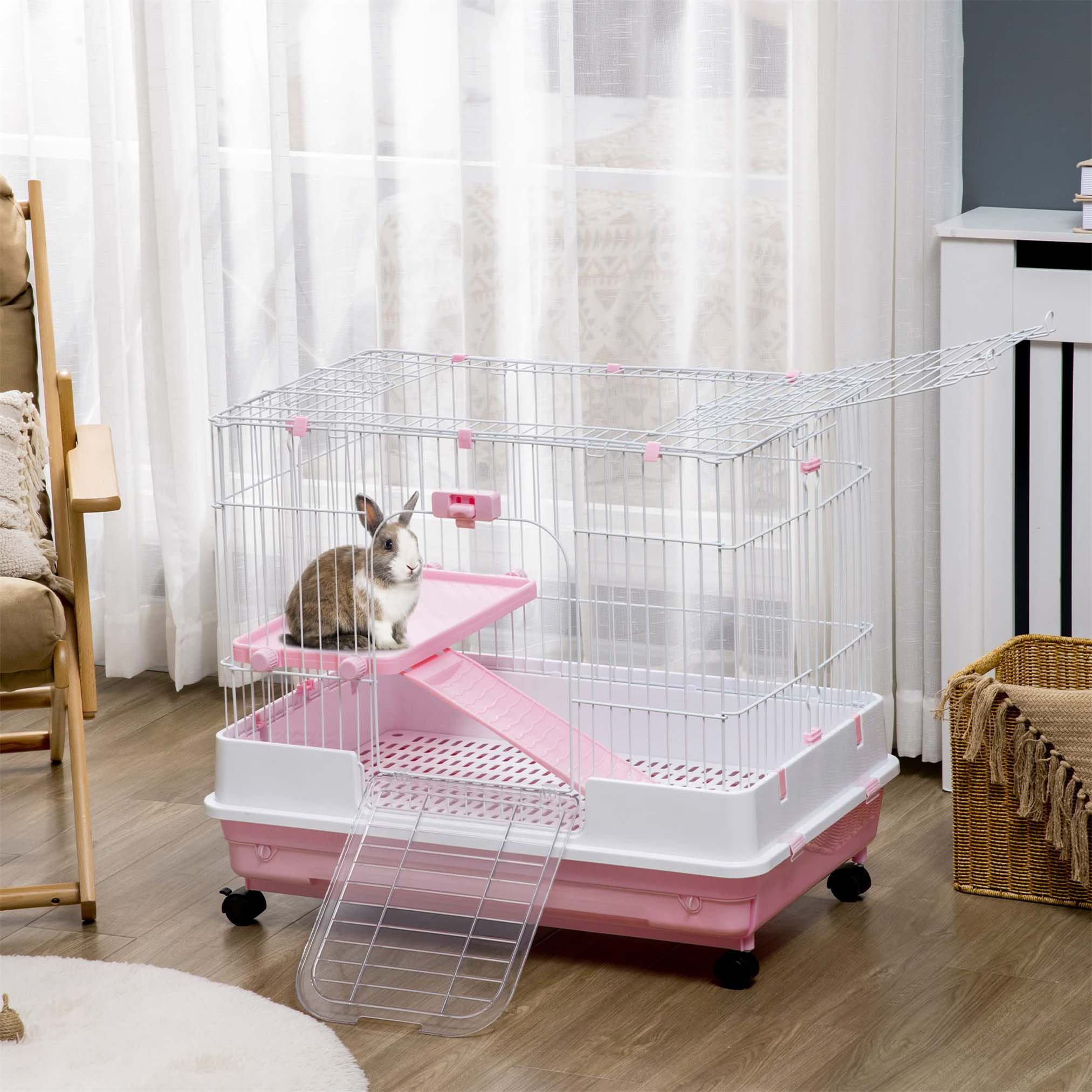 Tucker Murphy Pet™ 2-Level Small Animal Cage With Wheels | Wayfair