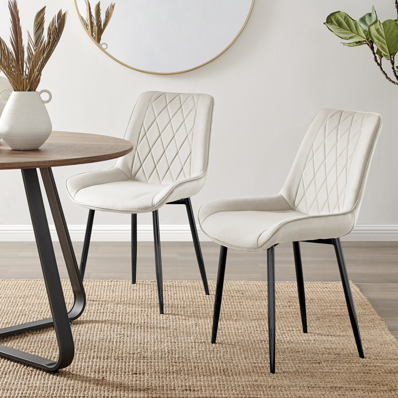 The Twillery Co.® Simsbury Velvet Modern Upholstered Quilt Stitched ...