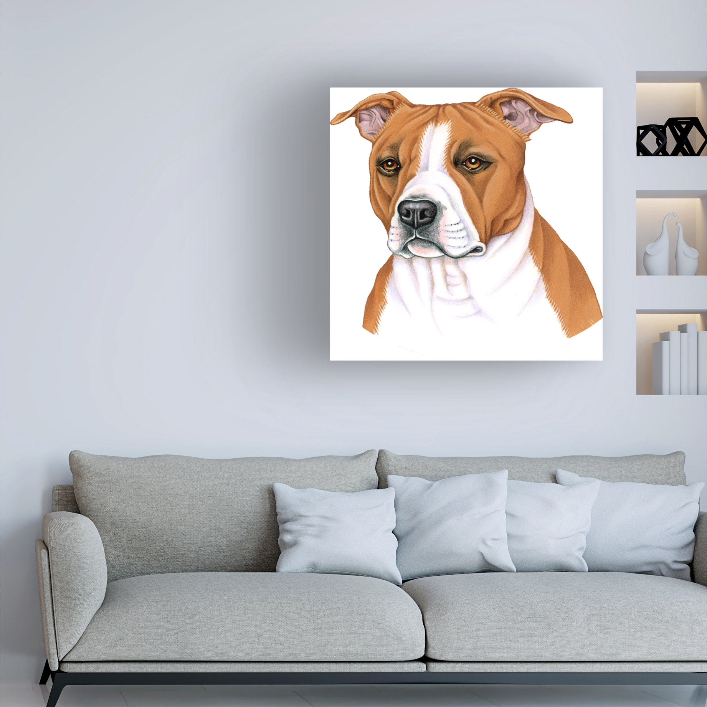 Red Barrel Studio Pitbull On Canvas by Tomoyo Pitcher Print - Wayfair ...