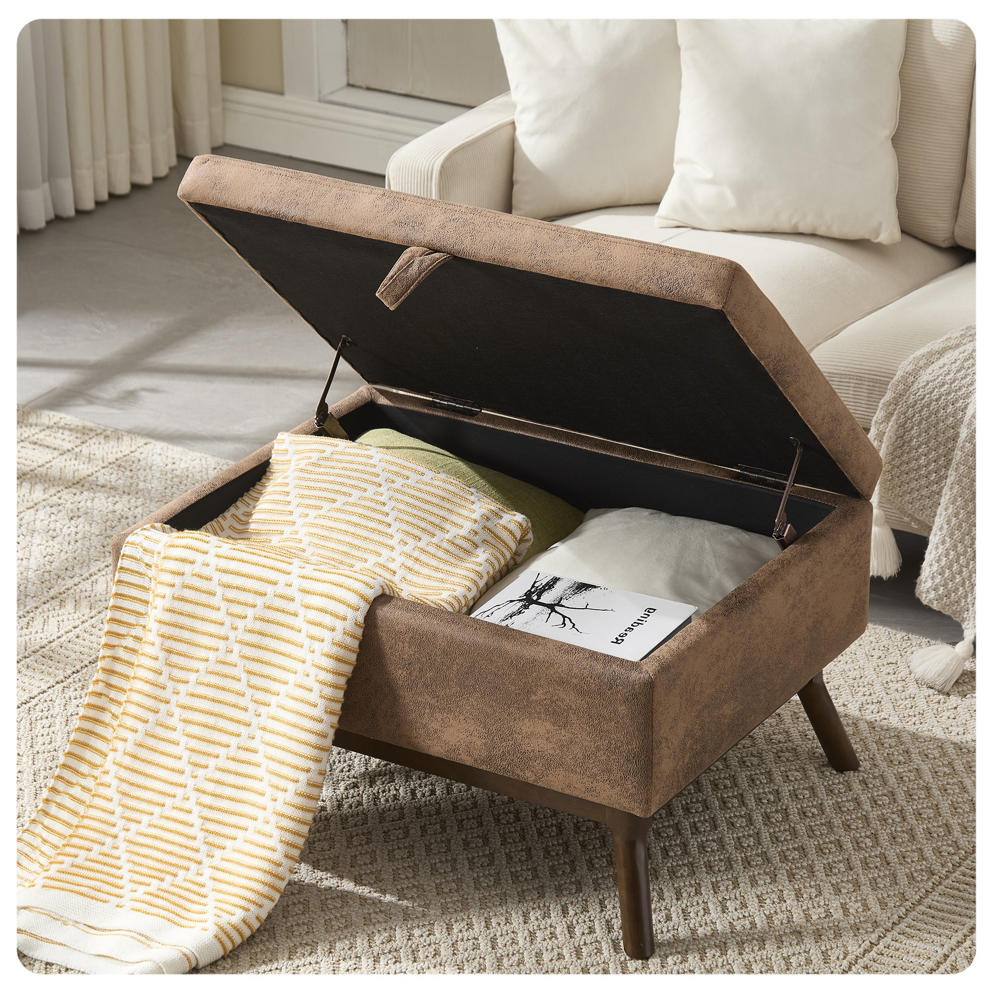 George Oliver Coffee Table Storage Bench - Wayfair Canada