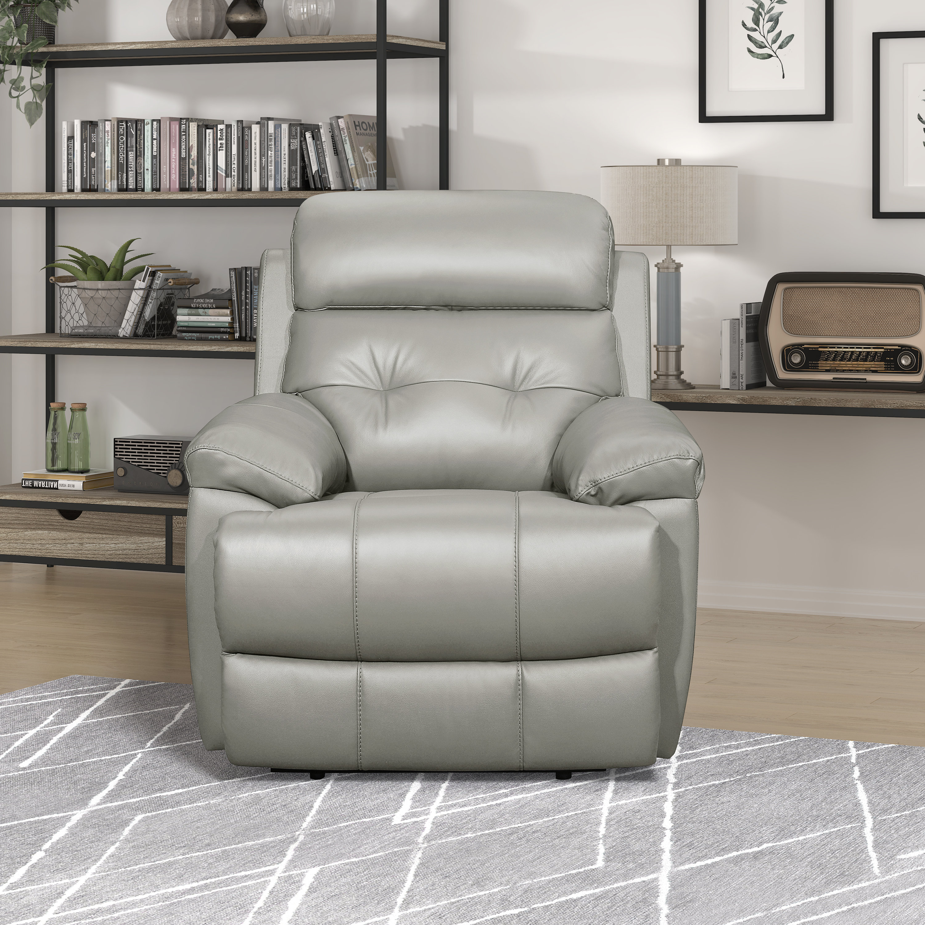 Latitude Run® Ashden Modern Genuine Leather Seating Recliner | Wayfair