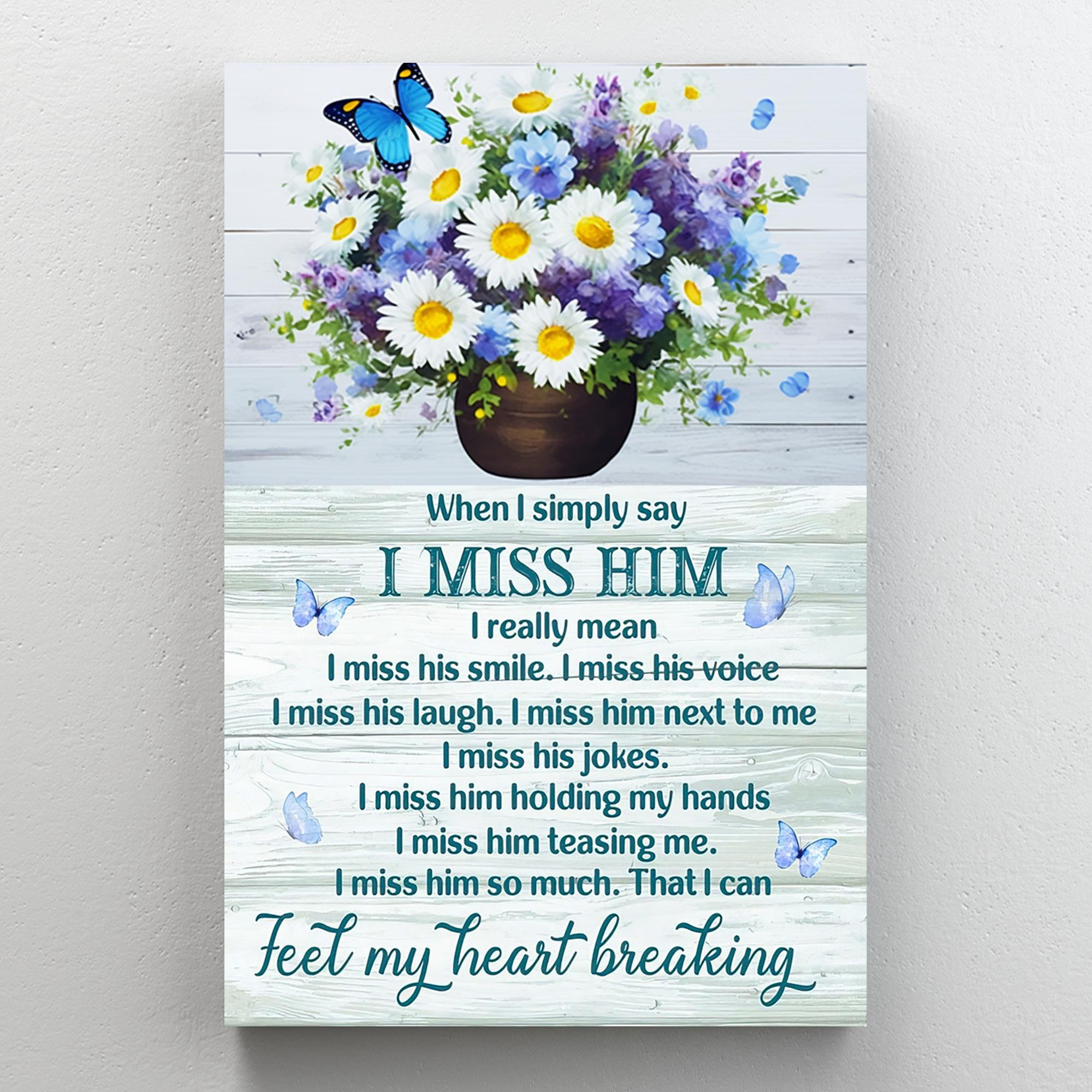 Trinx Kwapich When I Simply Say I Miss Him On Canvas Graphic Art ...