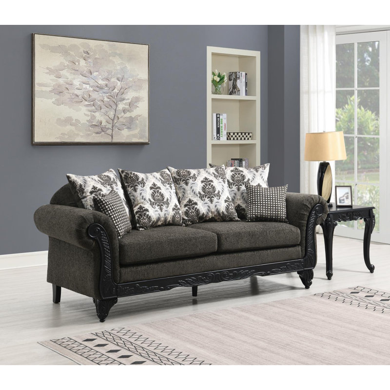 Astoria Grand Traditional Charcoal Sofa - Wayfair Canada