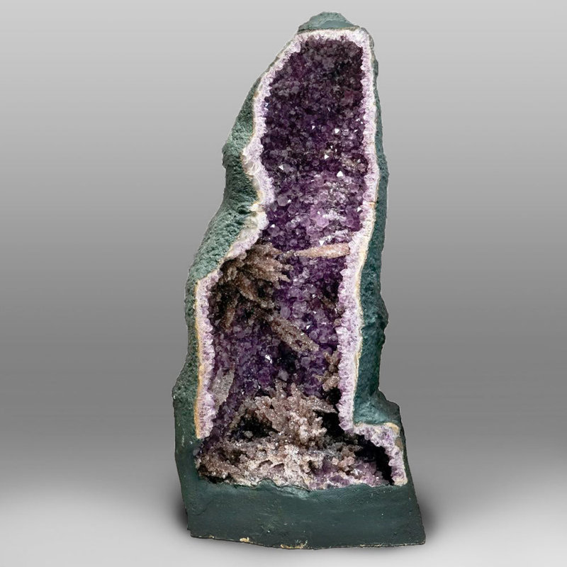Astro Gallery of Gems Large Amethyst Cluster Geode With Stalactites ...