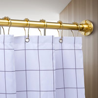 Gold Shower Curtain Rods You'll Love | Wayfair