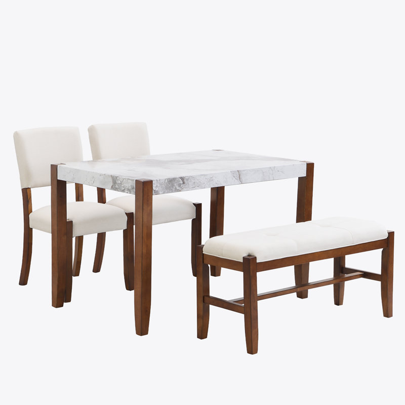 George Oliver 4 Pieces Dining Table Sets, with Fixed Table | Wayfair