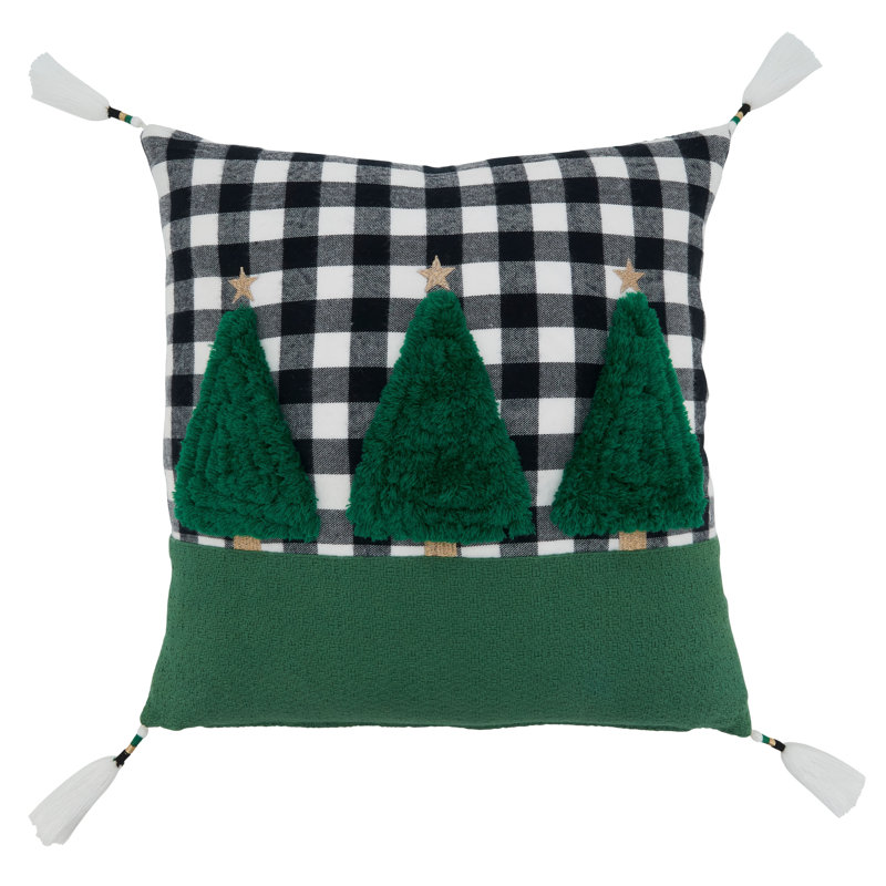 Saro Merry Martinique Tree Design Square Pillow Cover | Wayfair