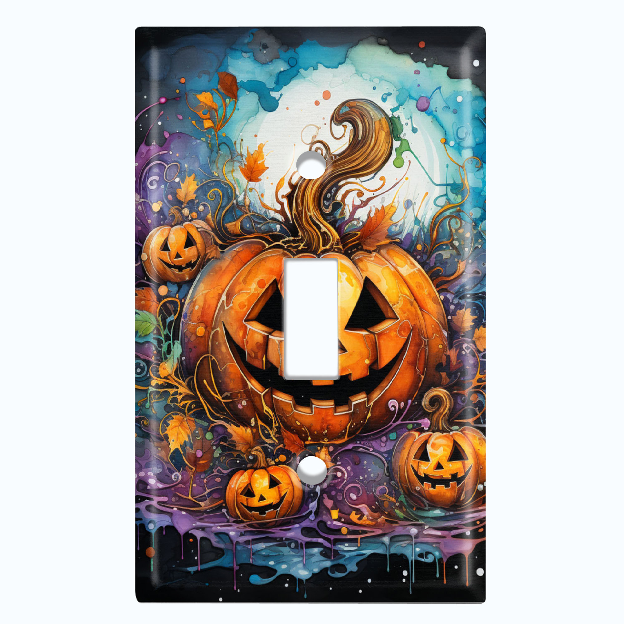 WorldAcc Metal Light Switch Plate Outlet Cover (Halloween Spooky ...