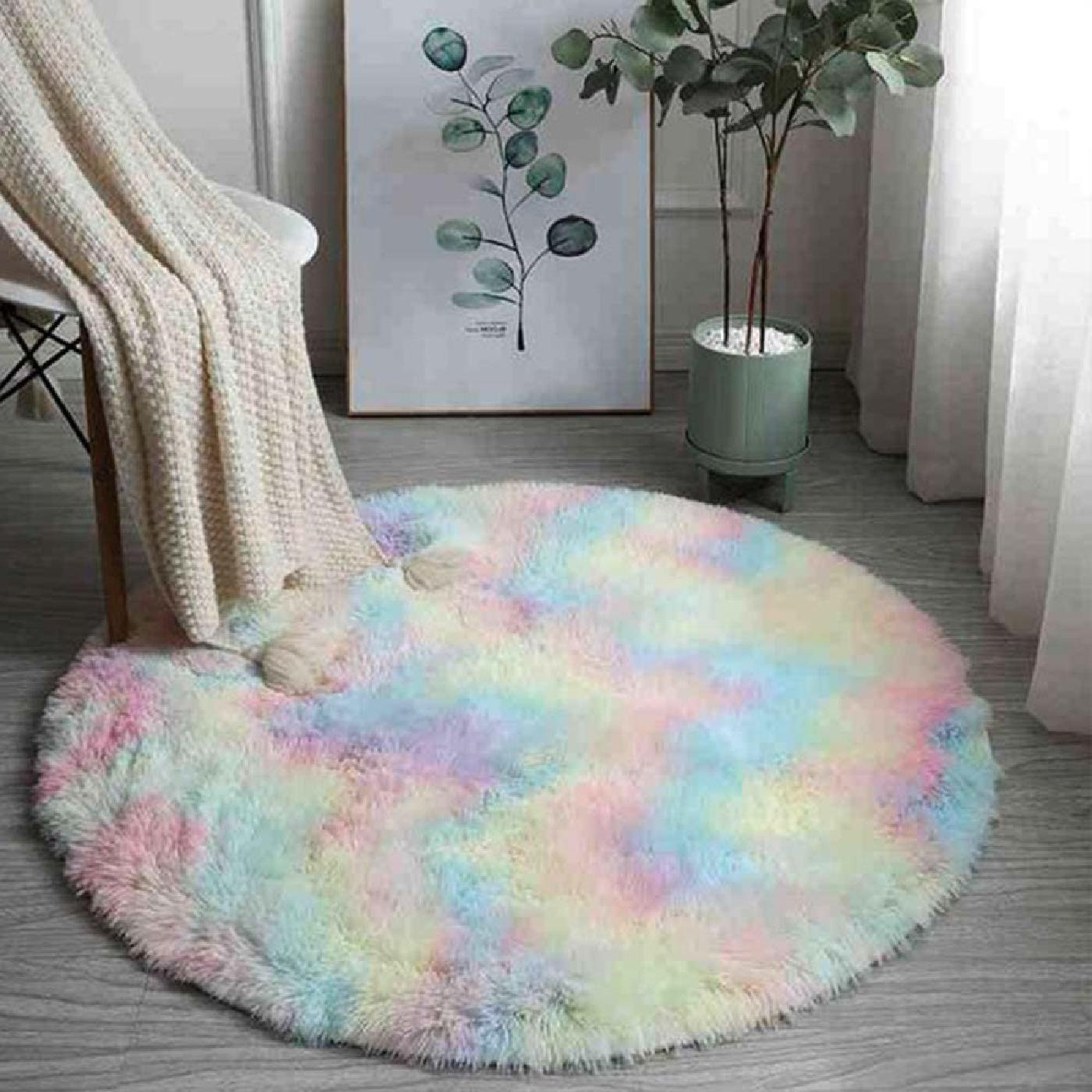 Gemma Violet Round Allbritton Ombre Machine Made Natural Fibers Area ...