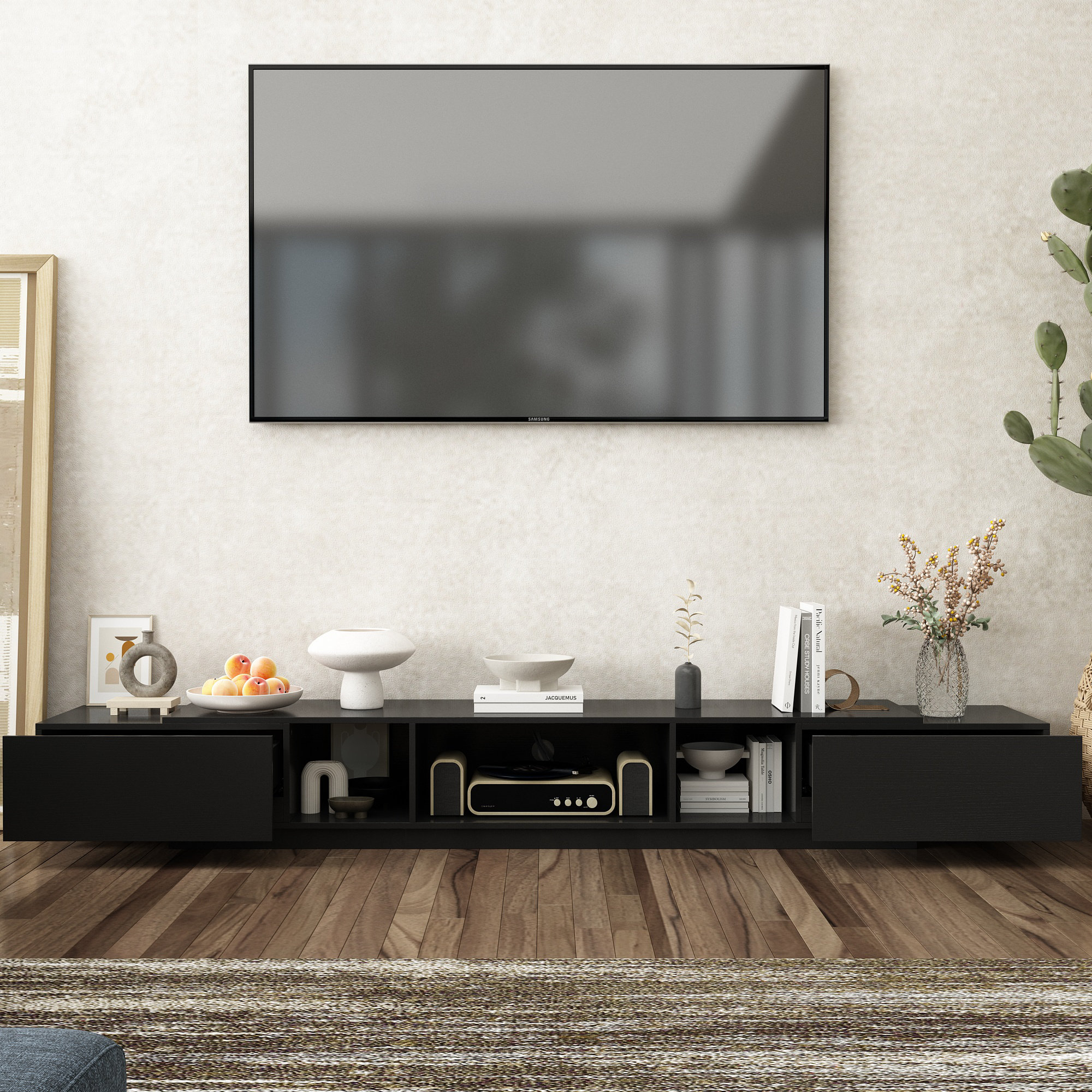 Wade Logan® Bakemeier 94.5'' W TV Stand & Reviews | Wayfair