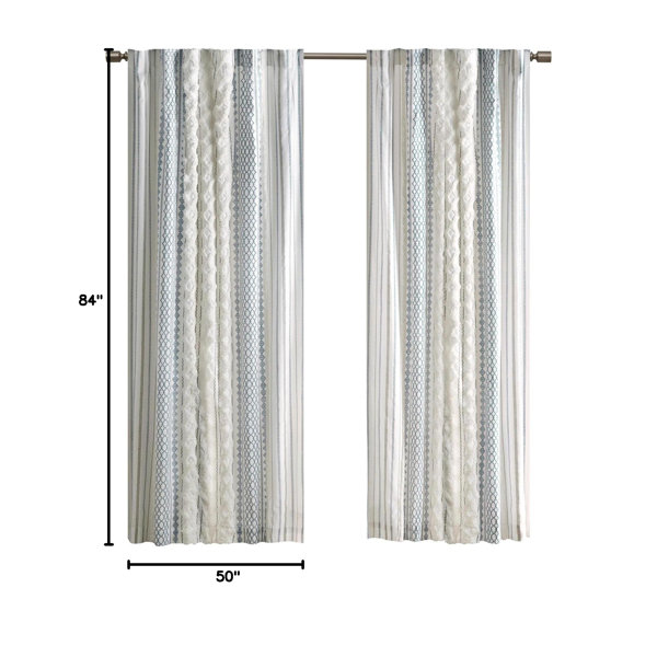 Dakota Fields Boho Curtains For Bedroom Single Panel Window Curtains ...