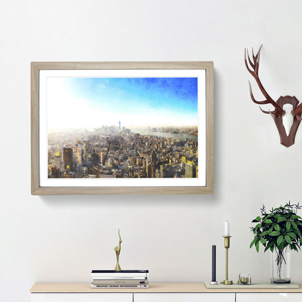 East Urban Home Manhattan New York - Picture Frame Graphic Art Print ...