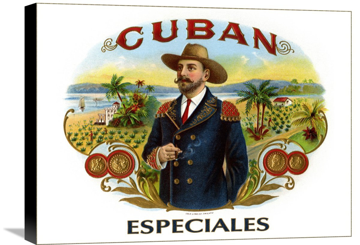 Global Gallery 'Cuban Especiales Cigars' by Cigar Art Vintage ...