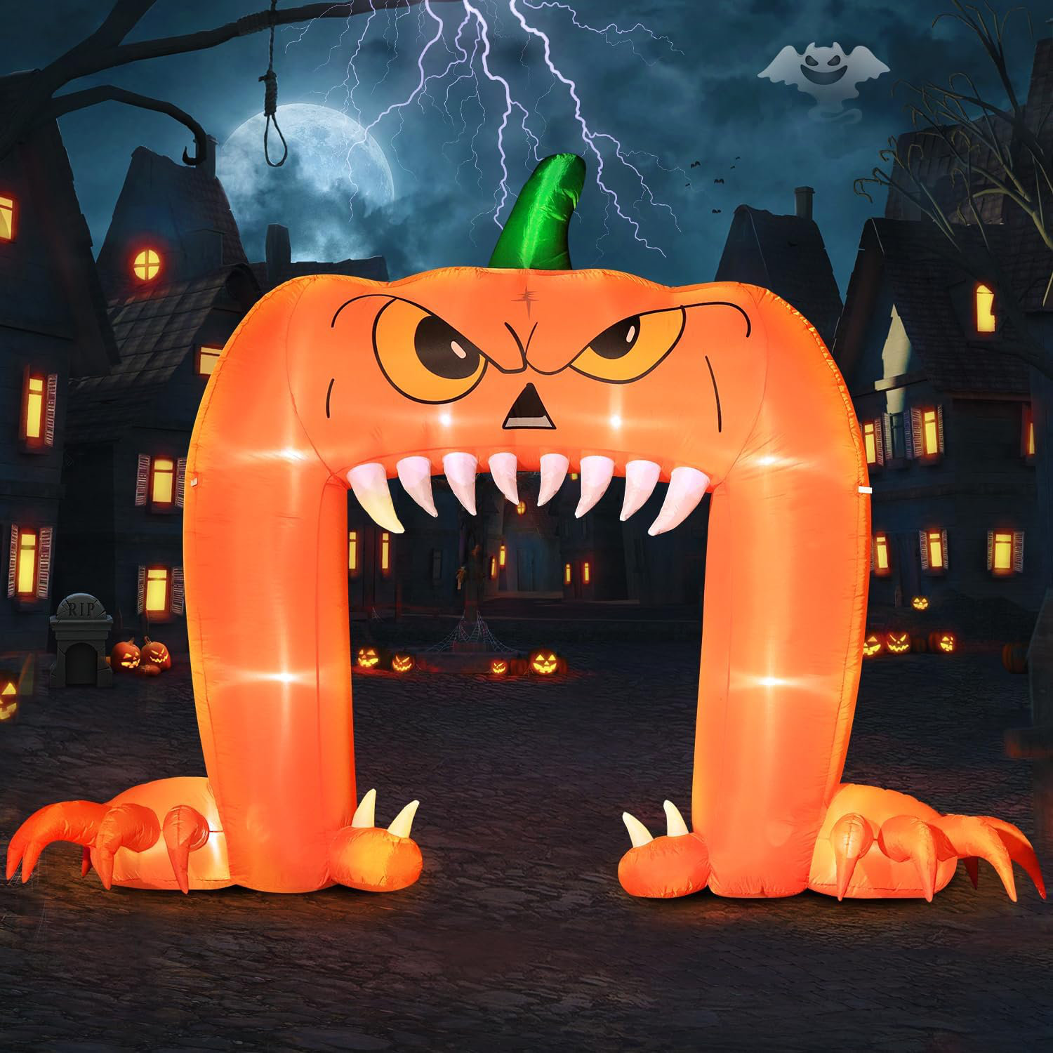 The Holiday Aisle® Halloween Inflatable Blow Up Decorations, 12FT Long ...
