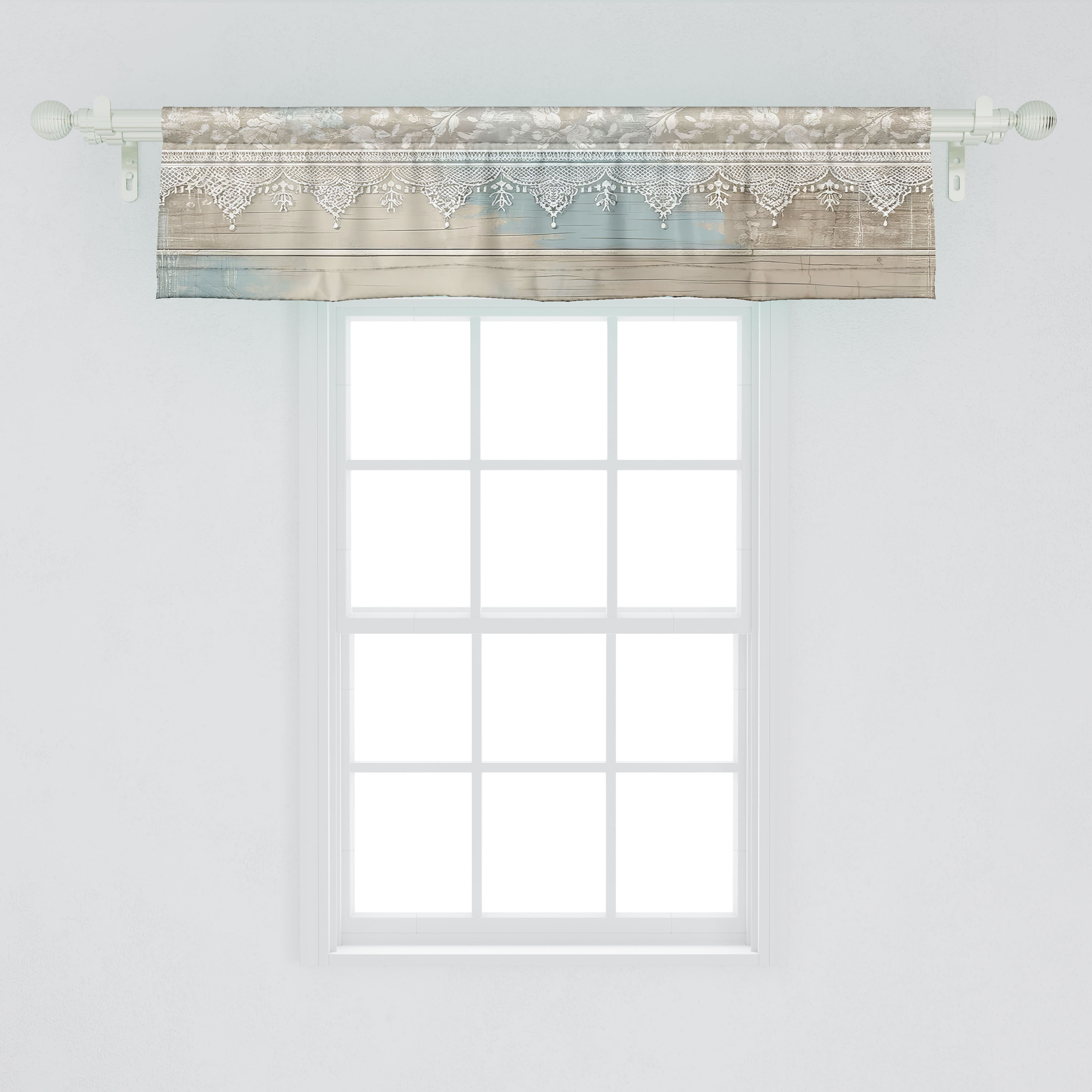 Ambesonne Farmhouse Window Valance Retro Cottagecore Floral 42"x12 ...