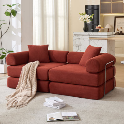 red small sofa