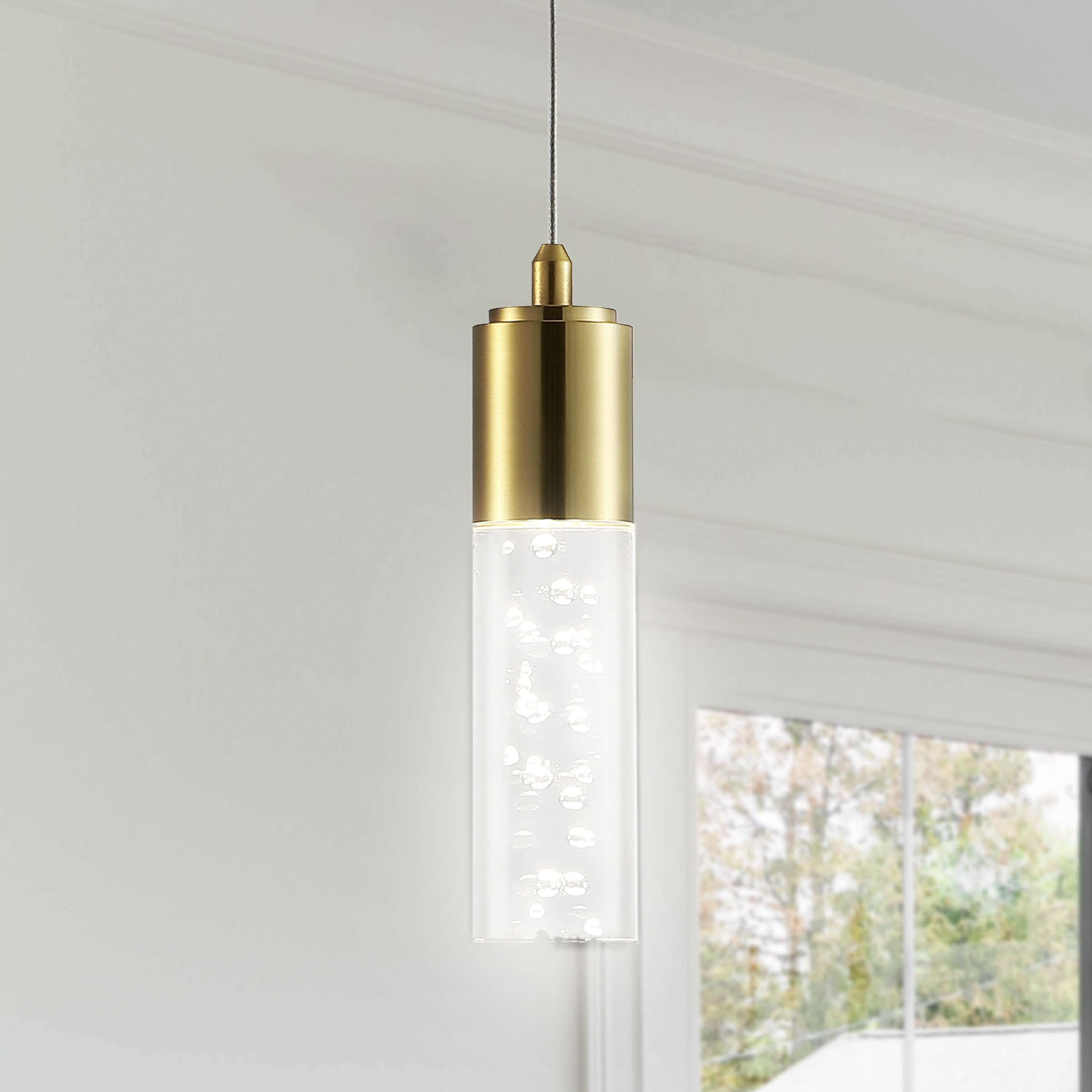 Wrought Studio™ Octa 1 - Light Single Cylinder LED Pendant & Reviews ...