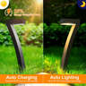 LETMY Black Low Voltage Solar Powered Integrated LED Pathway Light ...