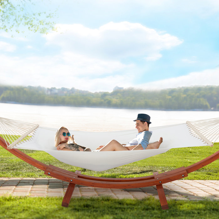 HOMHUM Double Spreader Bar Hammock with Stand & Reviews | Wayfair