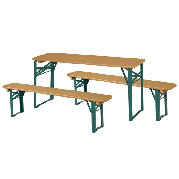 roba Kids 3 Piece Solid Wood Rectangular Activity Table and Bench ...