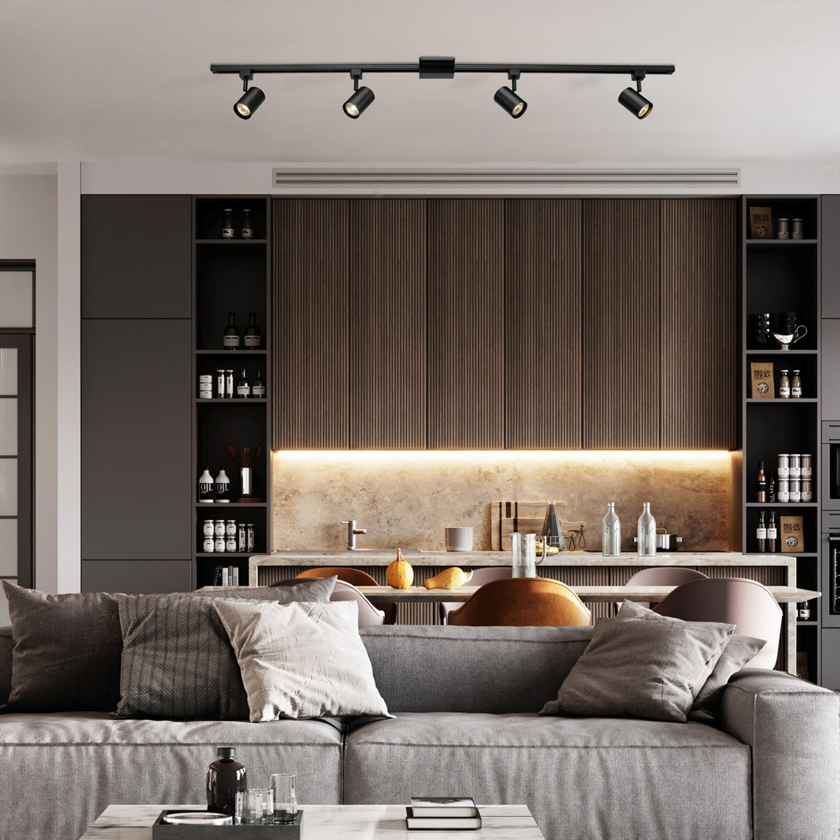 Globe Electric Company Tribeca 56" 4-Light Track Light Kit & Reviews ...