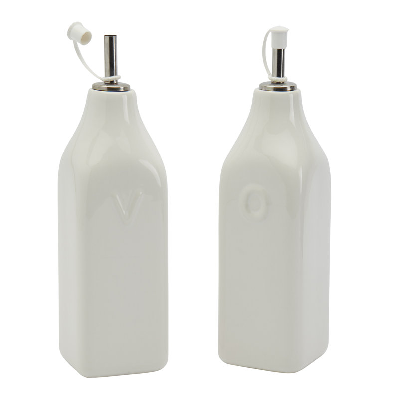 Denmark Tools for Cooks 2-piece Ceramic Oil & Vinegar Cruet Set White ...