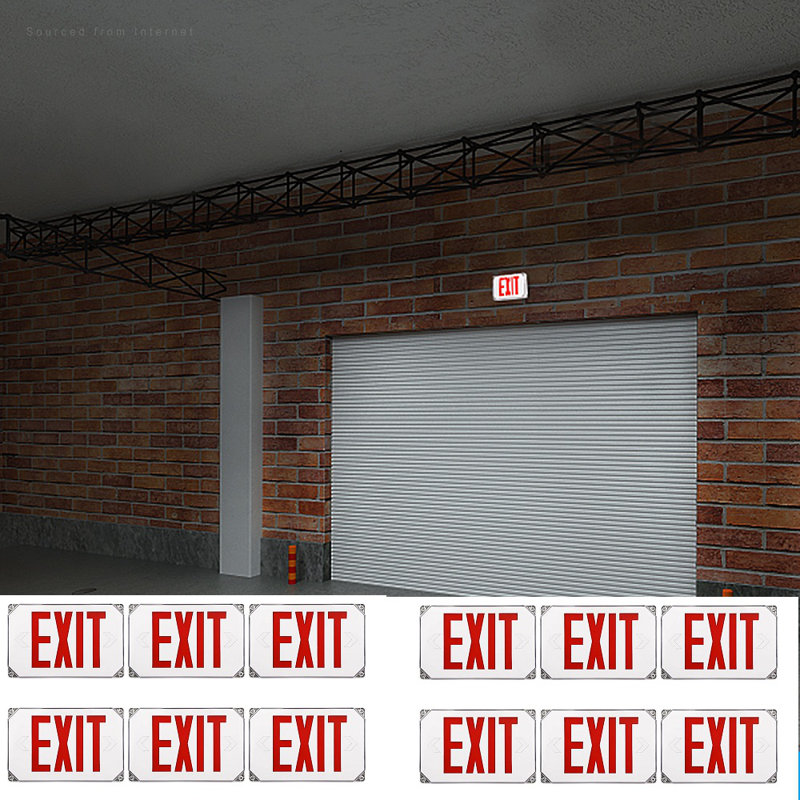 LEDVANS LED Exit Sign Hardwired Emergency Light with Battery Backup ...