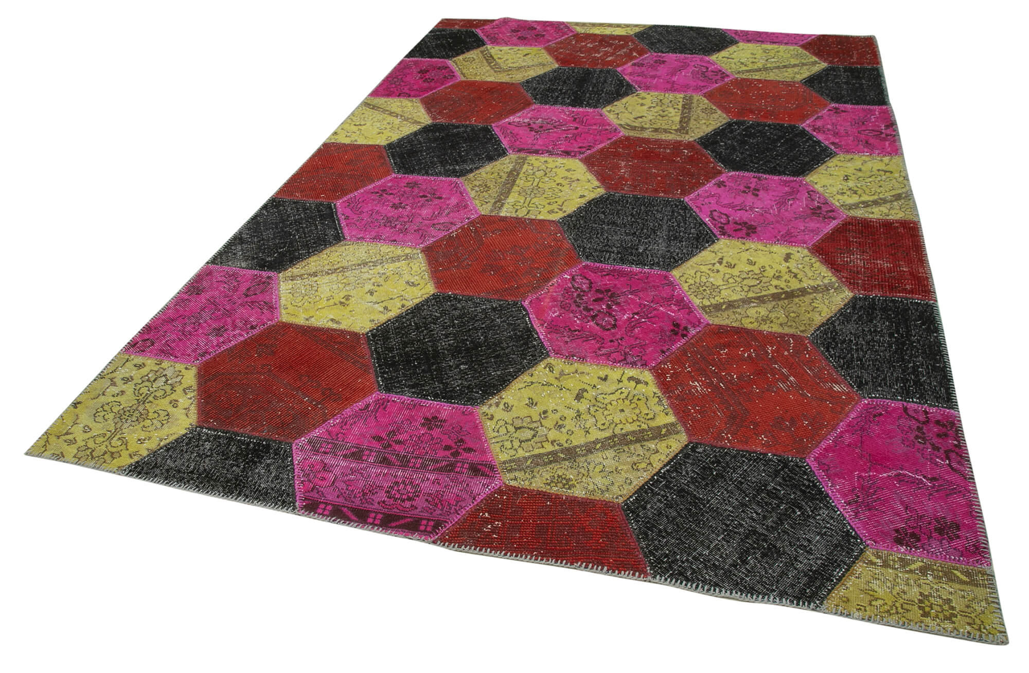 Rug N Carpet Kırk Yama Hand Knotted Wool Patchwork Rug | Wayfair