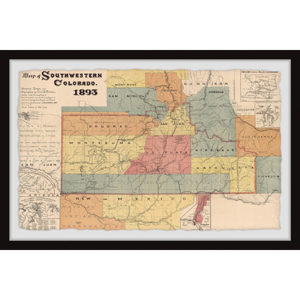Williston Forge " Map Of Southwestern Colorado " | Wayfair