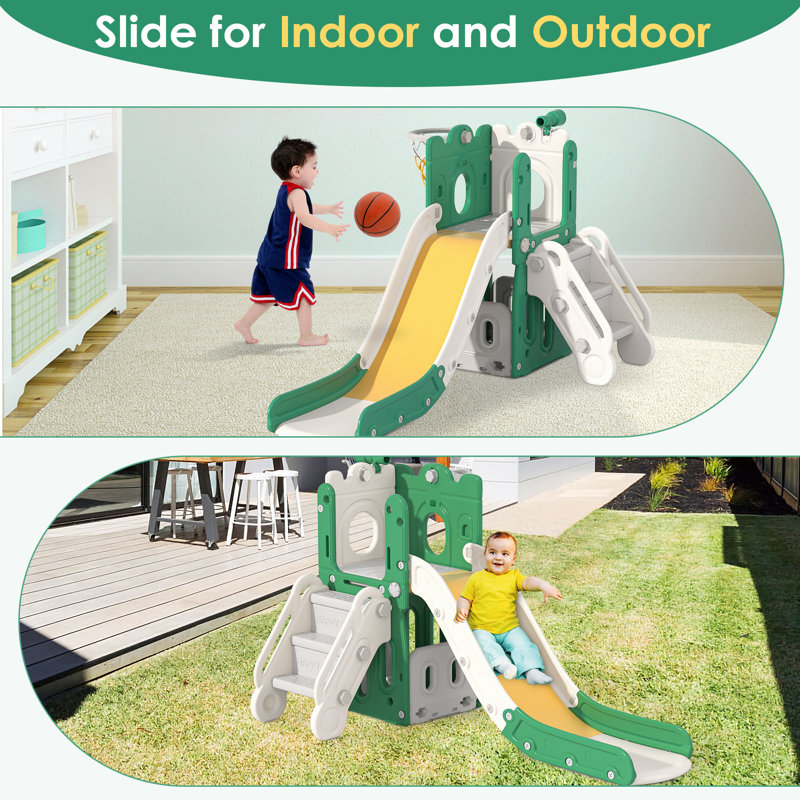 Suteck 7 in 1 Kids Slide, Toddler slide with Climber Outdoor Indoor ...