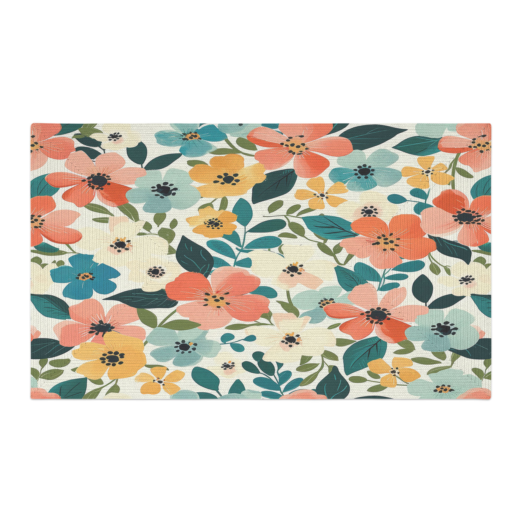 One Allium Way® Springtime Floral Glory Braided Rug | Wayfair