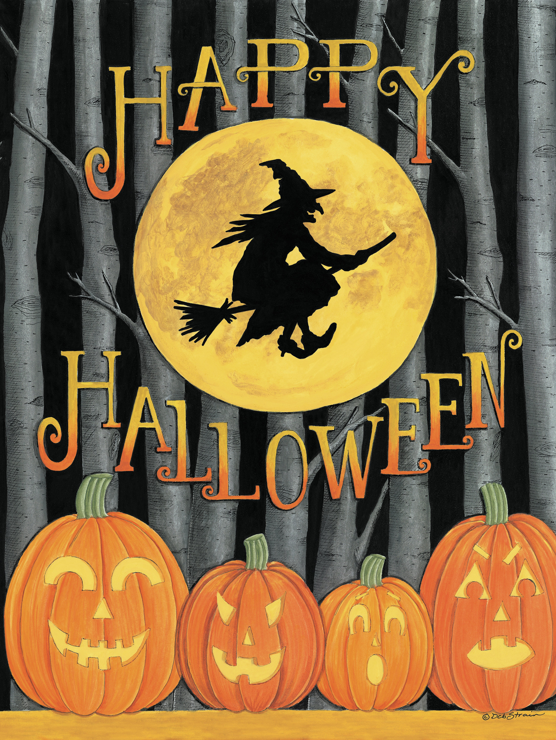 The Holiday Aisle® Jamonica Happy Halloween by Deb Strain | Wayfair