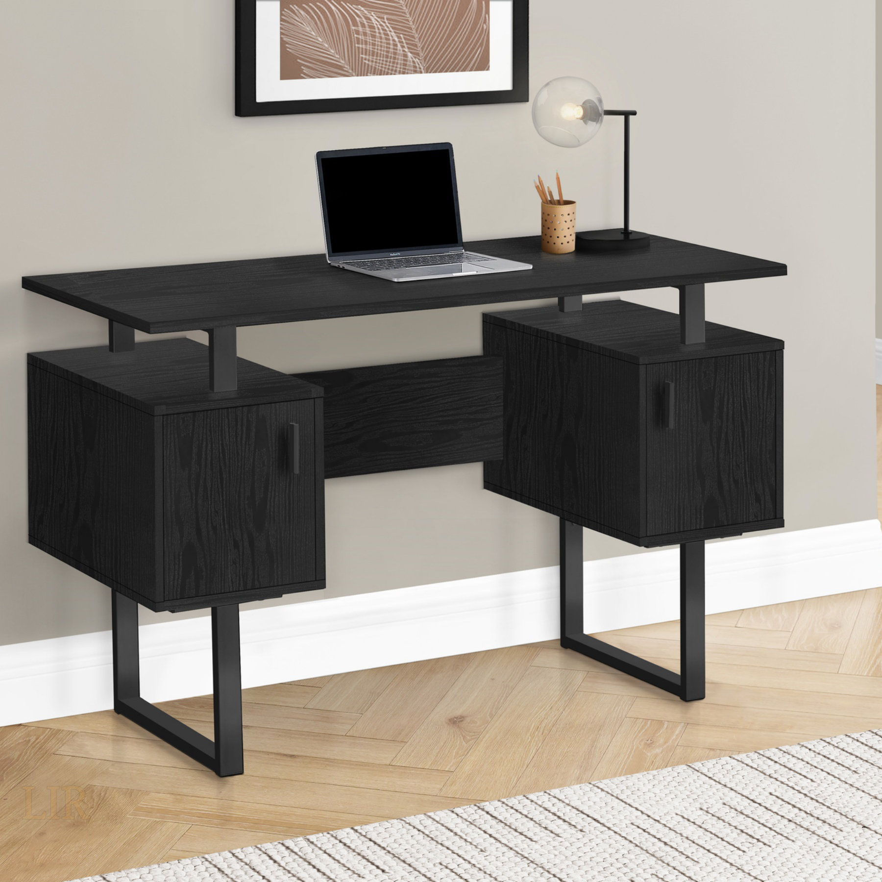 George Oliver Contemporary Mid-Century Style Computer Desk With Ample ...