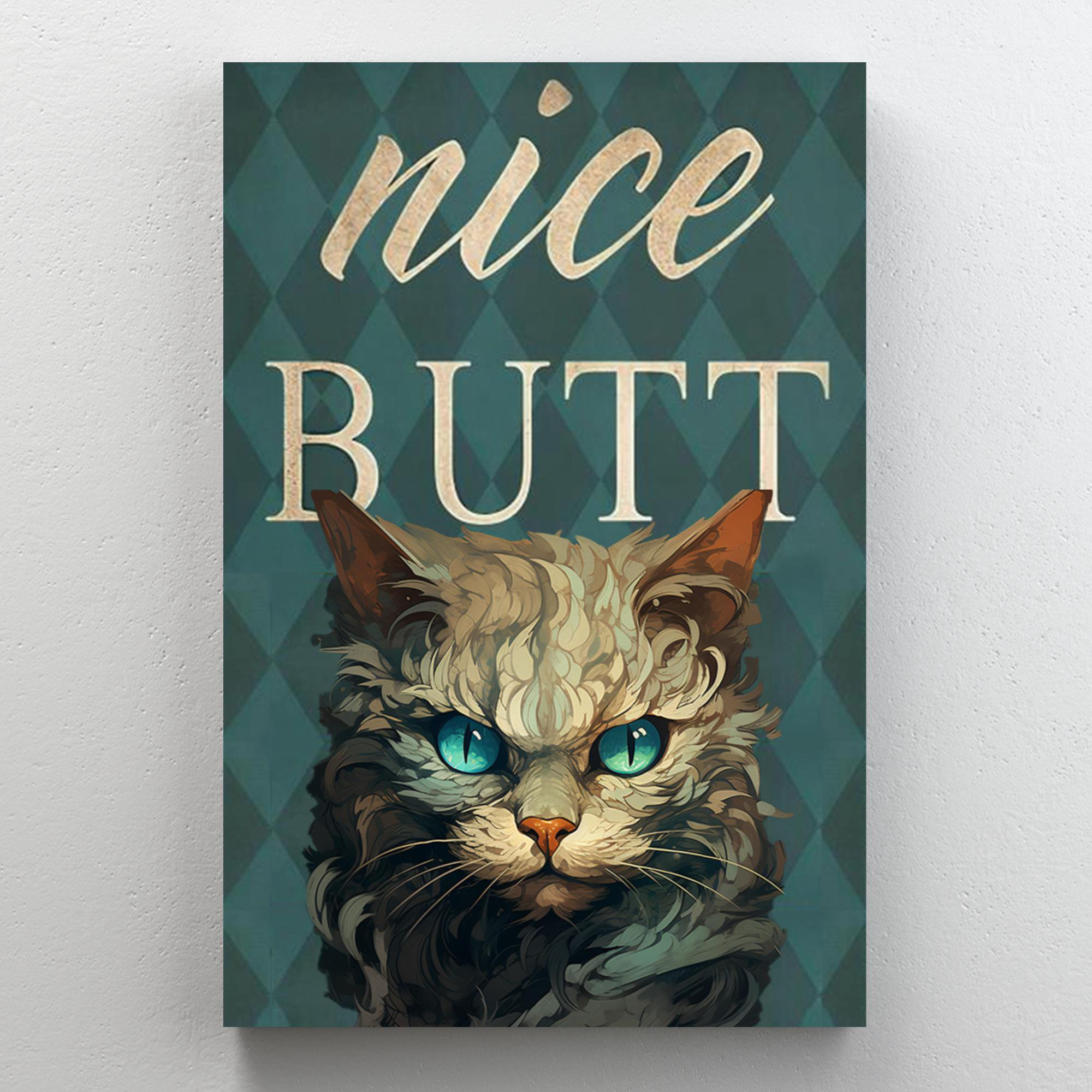 Trinx Cat Nice Butt On Canvas Print | Wayfair