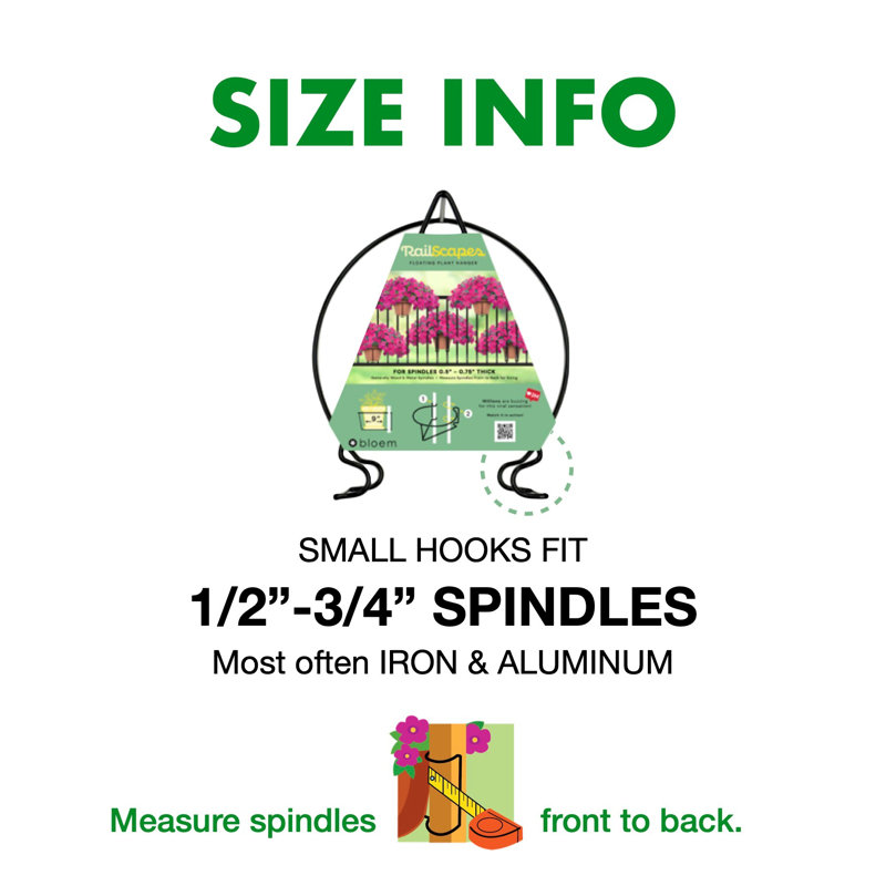 Bloem RailScapes Vertical Gardening Plant Clip For Narrow Spindle ...