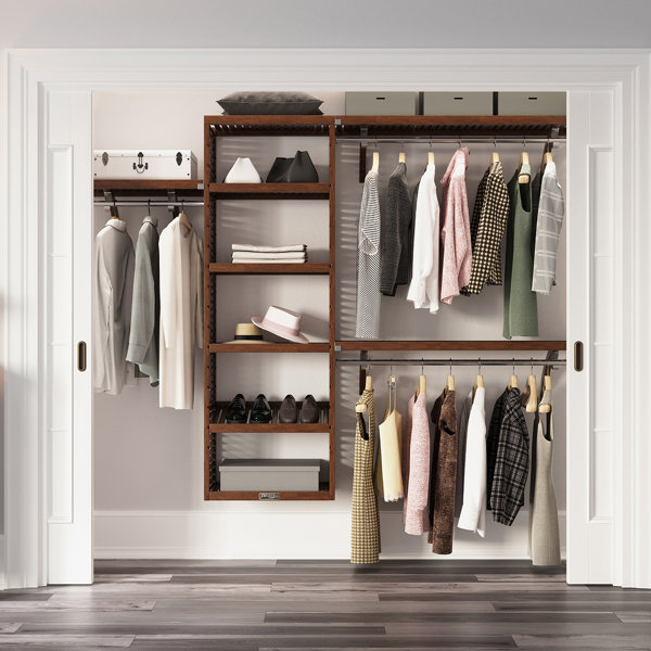 John Louis Home Solid Wood Walk-In Closet System Chestnut | Wayfair