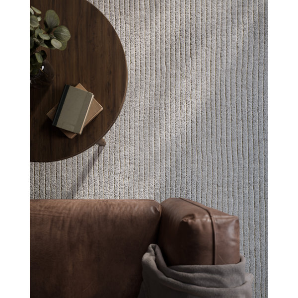 AllModern Guiness Solid Color Hand Loomed Wool Area Rug in Beige ...