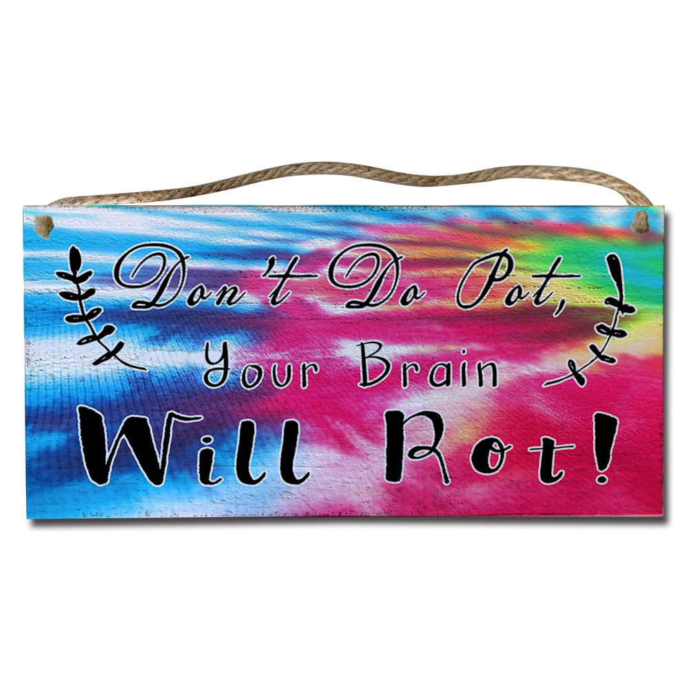 Trinx Do Pot and Rot Tie Dye Wood Wall Décor | Wayfair
