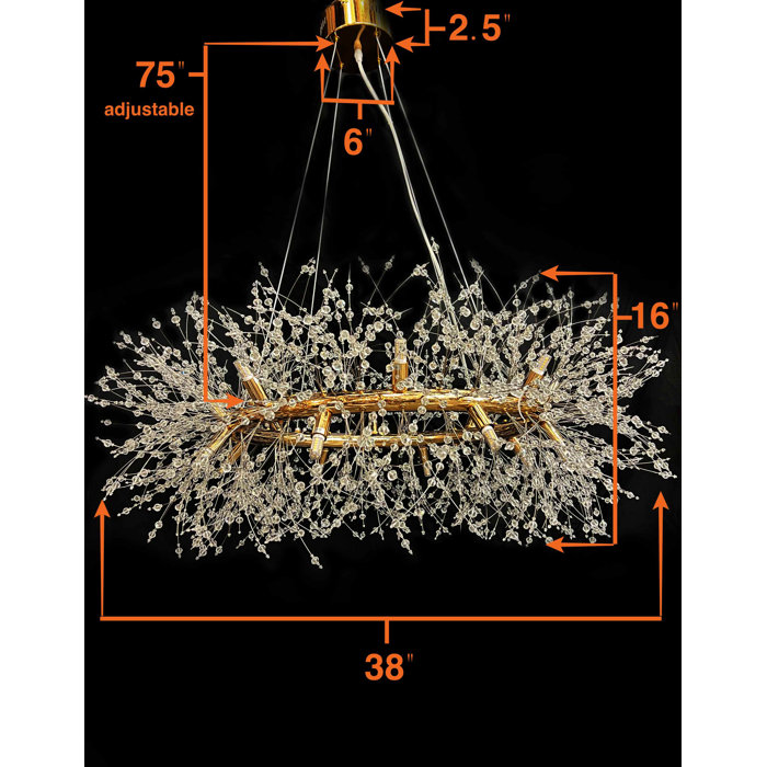 Mercer41 Jannuel 16 - Light Crystal Sphere Chandelier & Reviews | Wayfair