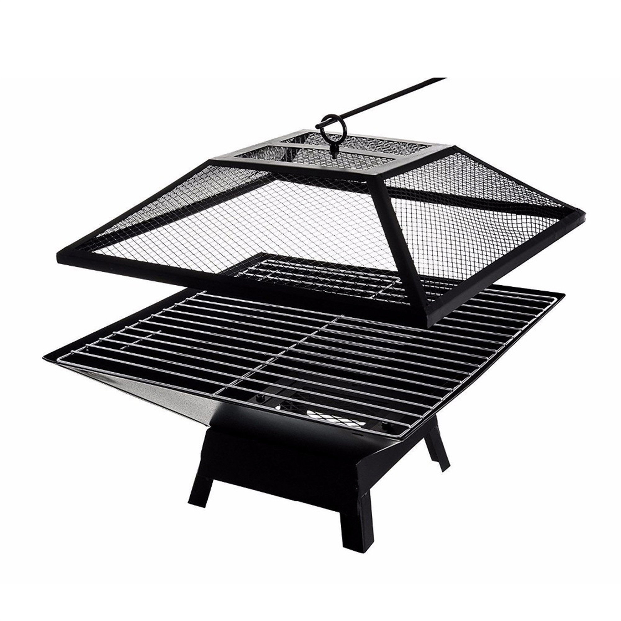 Sybertruck Square Small Fire Pit BBQ Party Portable Fire Pit | Wayfair