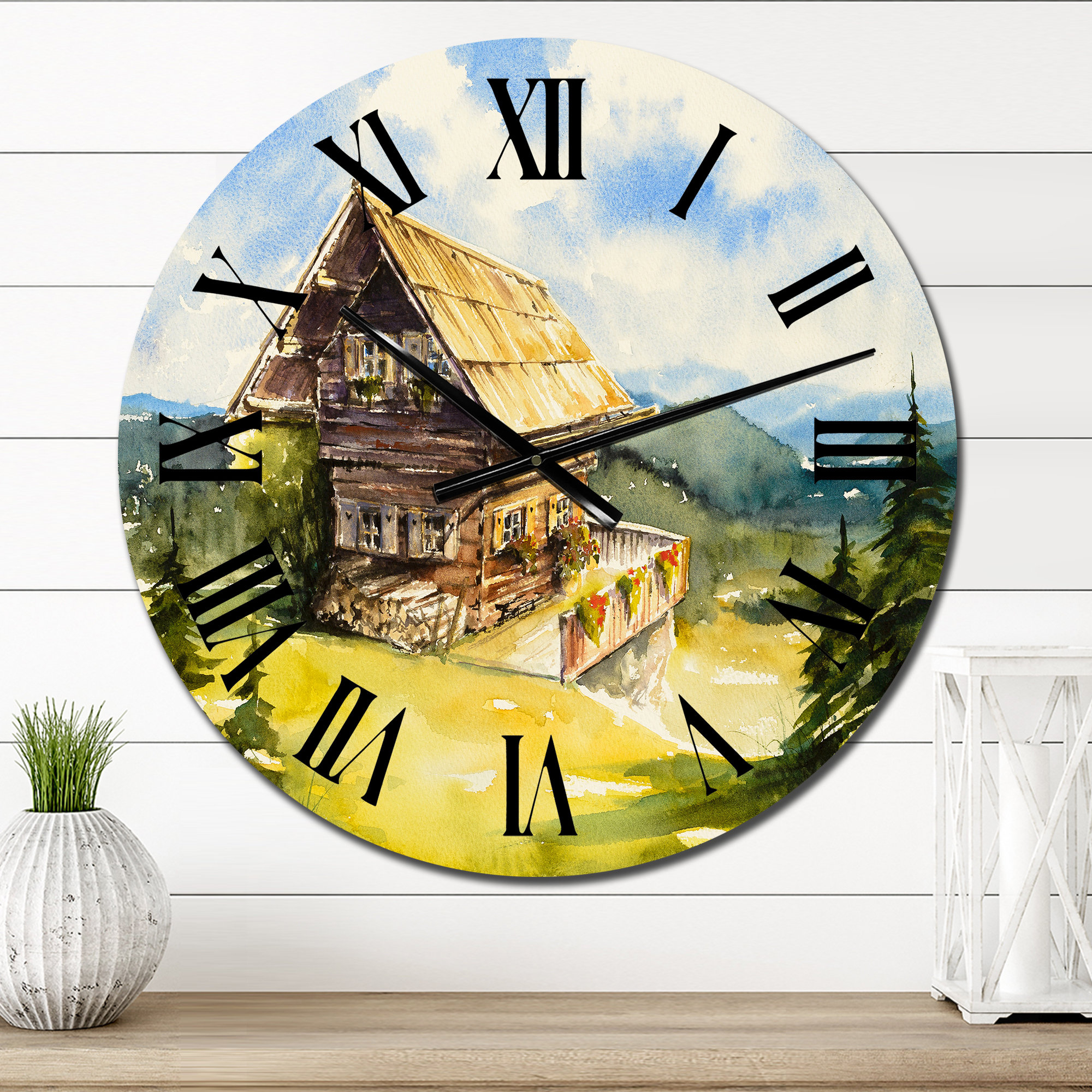 East Urban Home Peaceful Landscape with Old Cottage During Summer ...